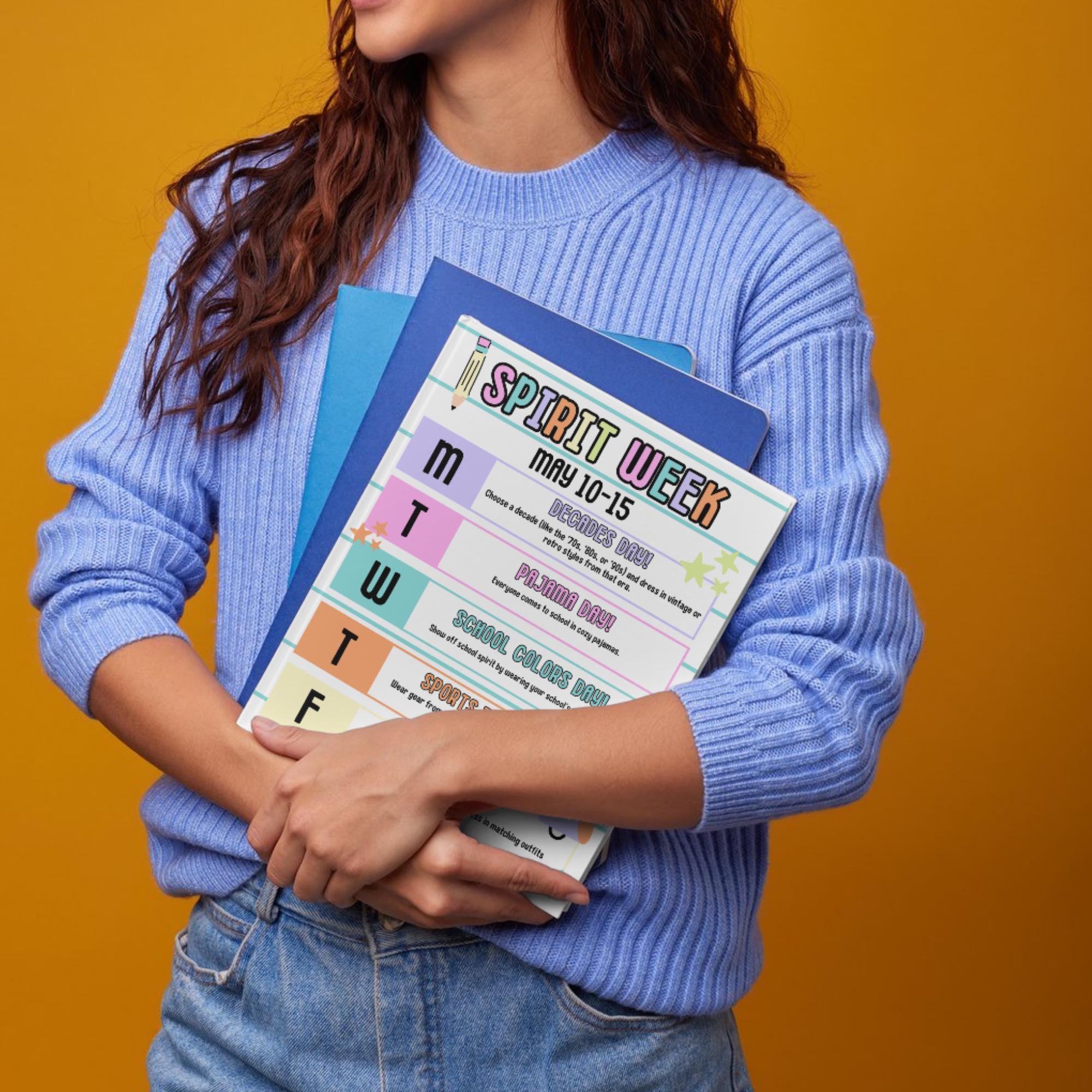 Editable Spirit Week Flyer Template: School Event Itinerary (canva ...