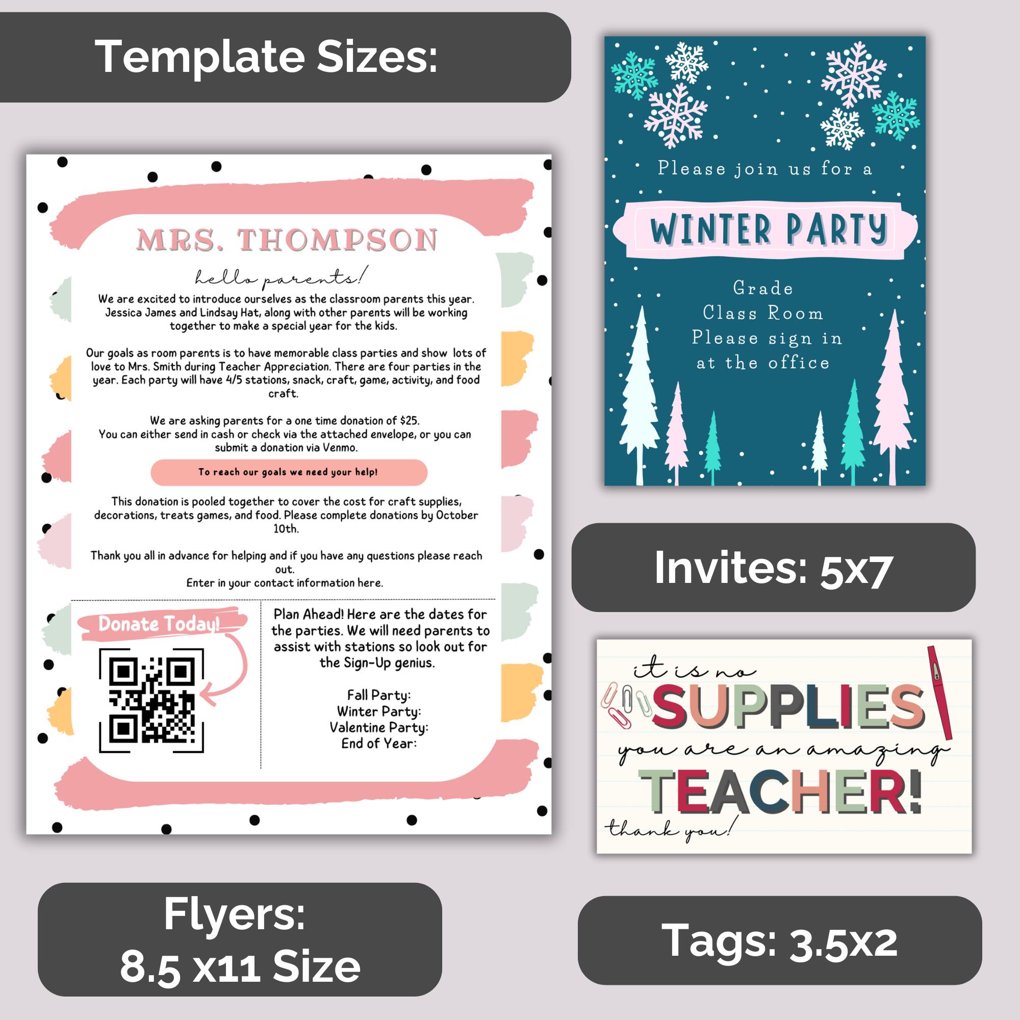 Editable Classroom Parent Bundle: 20 Canva Templates (digital Download ...