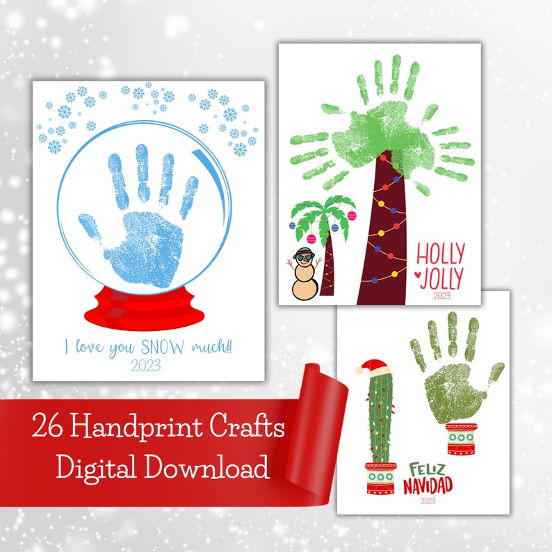 Handprint Craft, Handprint Art, Family Handprint Art, Christmas ...