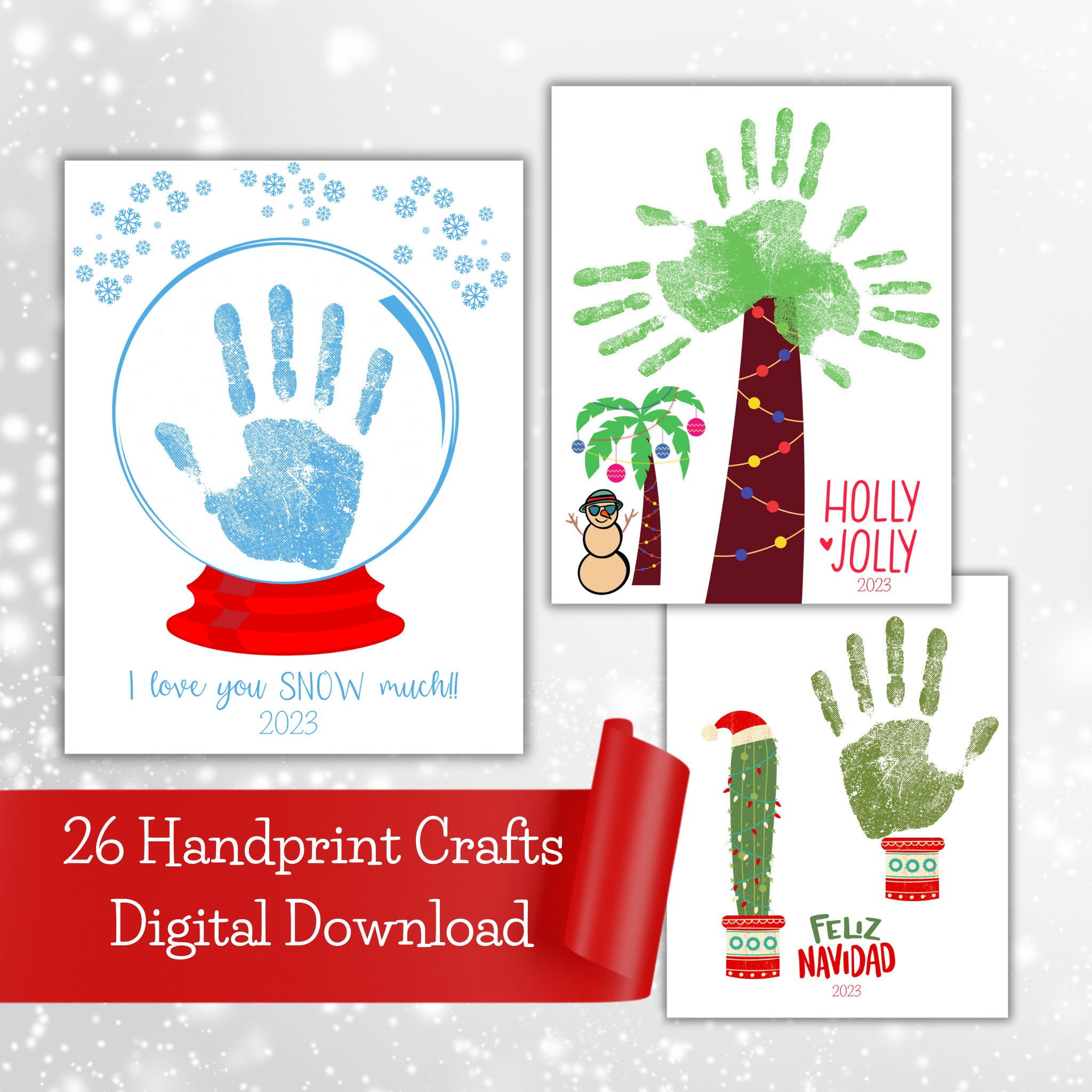 Handprint Craft, Handprint Art, Family Handprint Art, Christmas ...