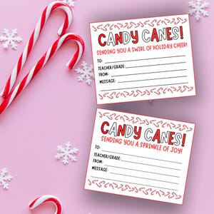 Candy Cane Gram Tags (digital Download) - Etsy