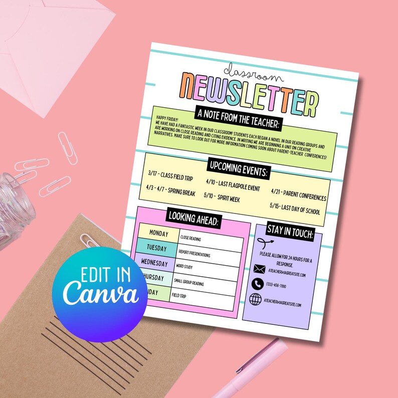 Editable Meet the Teacher Template: Pastel Back to School Newsletter ...
