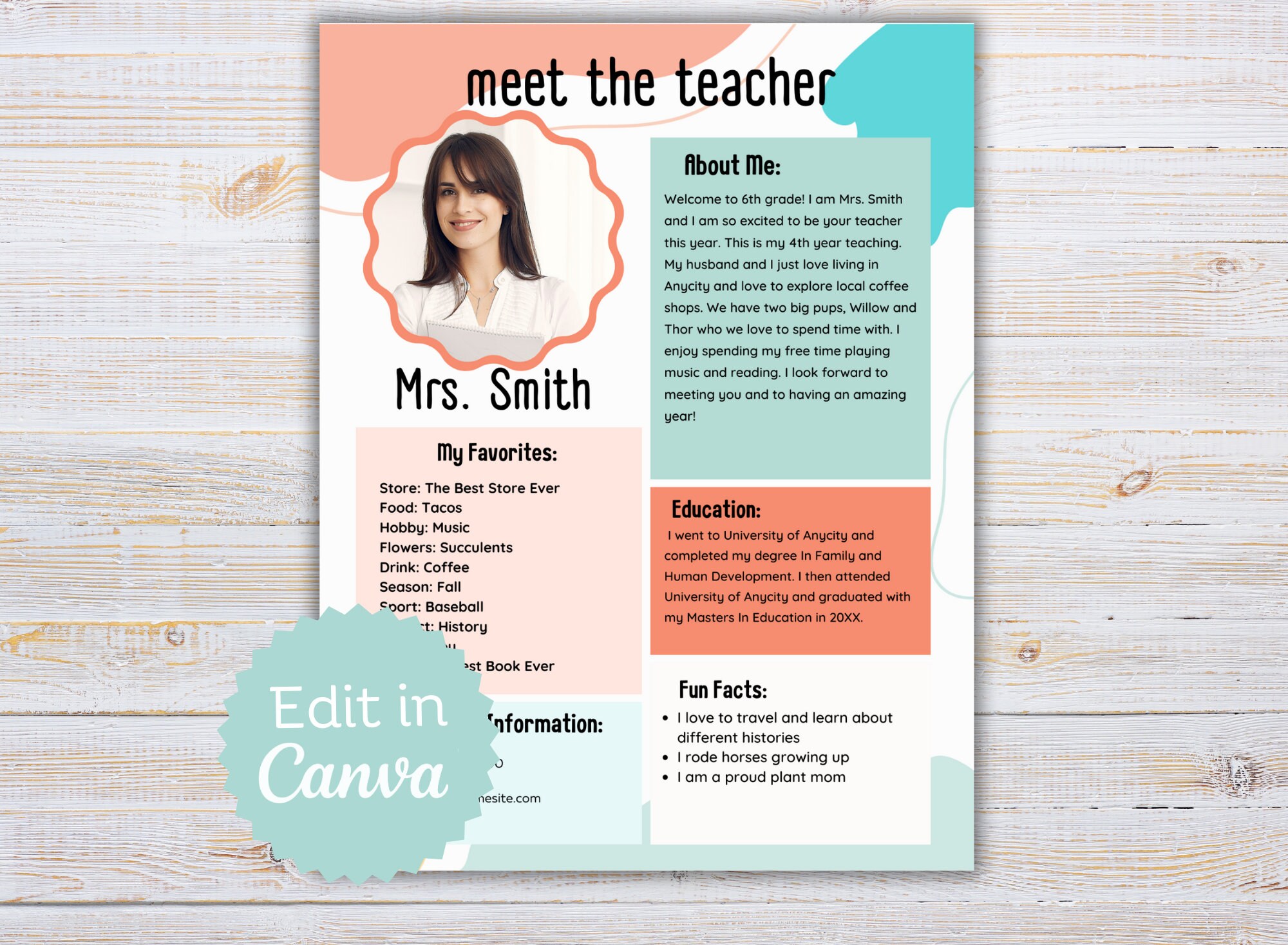 Editable, Meet the Teacher, Template, Back to School Flyer, Bundle ...