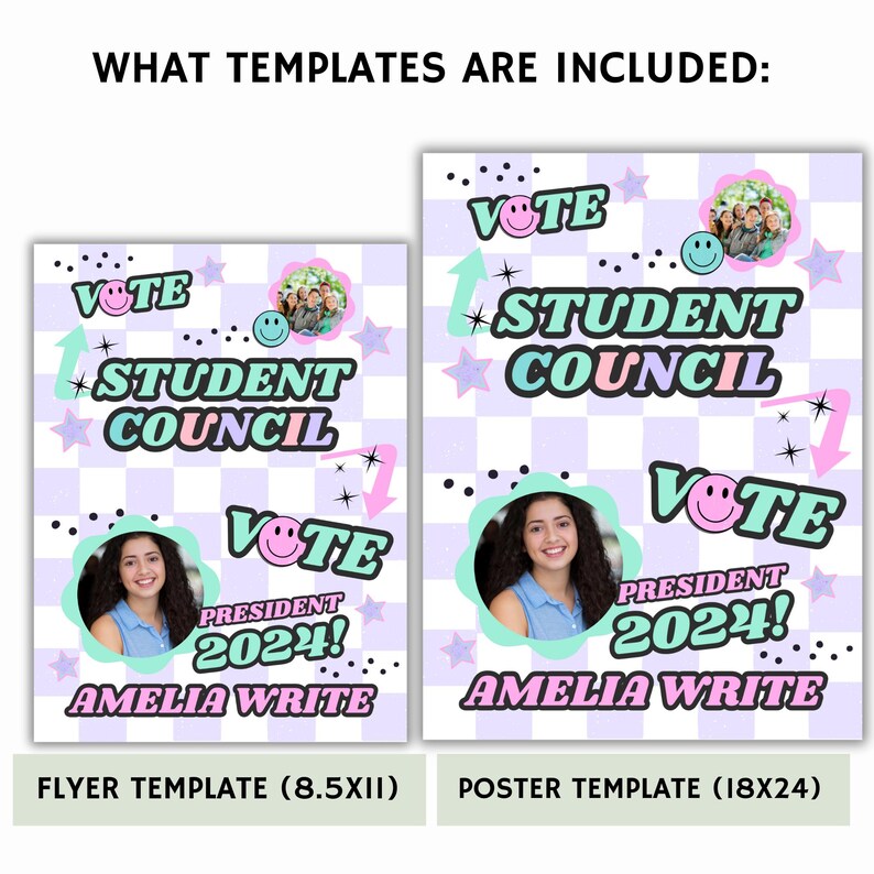 Editable Student Council Voting Flyer Templates (canva Download) - Etsy