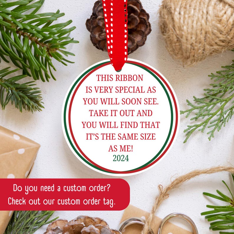 Child's Height Ribbon Ornament Tag (digital Download) - Etsy