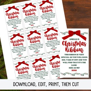 Ribbon Height Ornament Tag: Keepsake Christmas Craft (digital Download ...