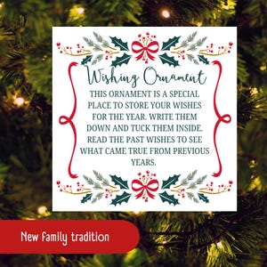 Wishing Ornament Tag, Wishing Ornament,christmas Class Craft, Christmas ...