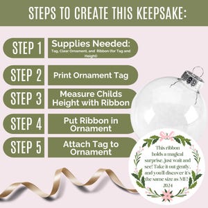 Same Size as Me, Ribbon Ornament Tag,height Ornament Tag, Take It ...