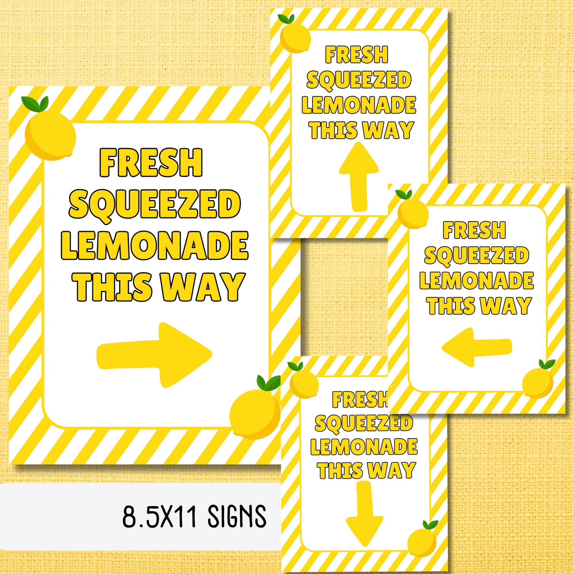 Lemonade Stand Printable Sign Kit: Editable Canva Templates (digital ...