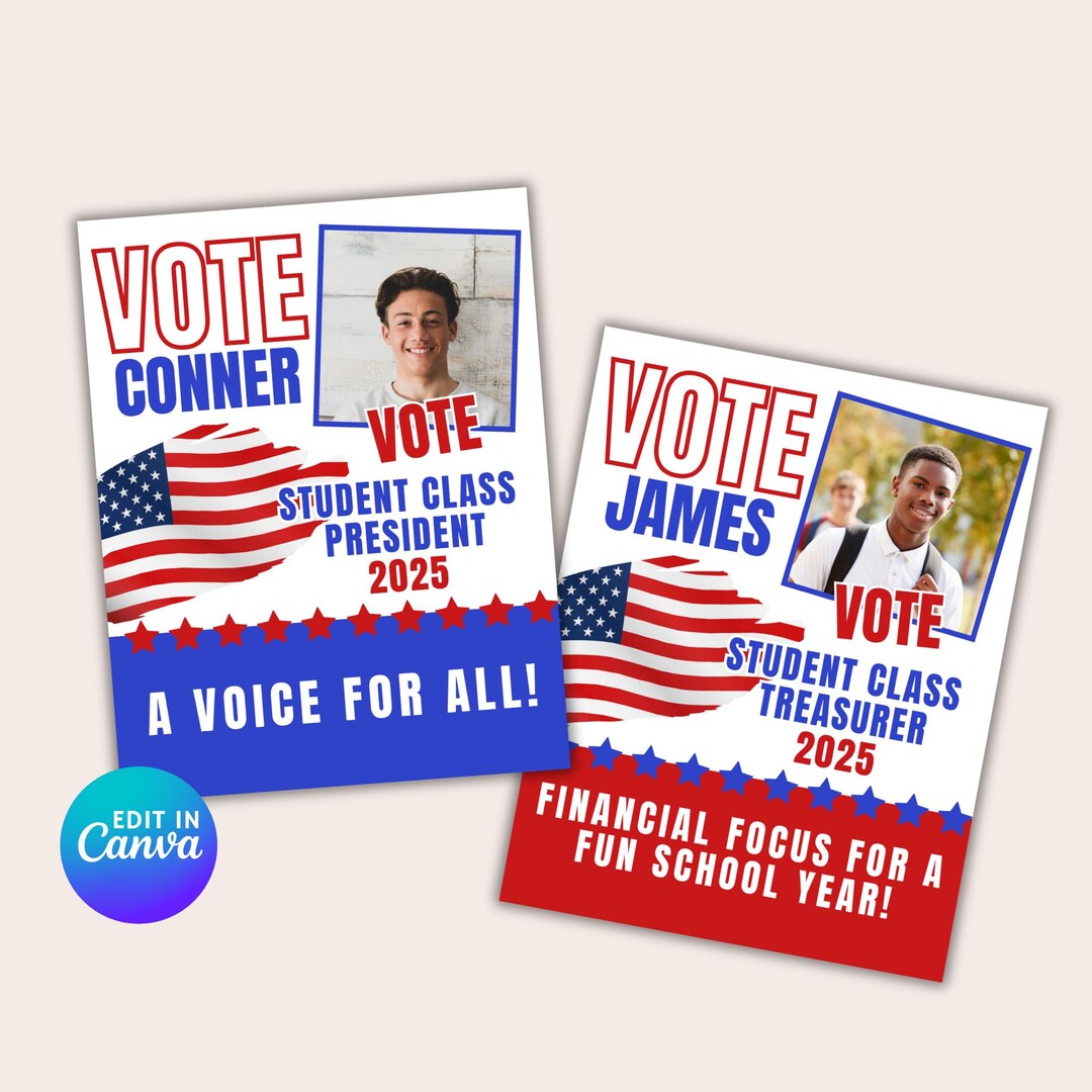 Editable Student Council Voting Flyer Template (canva) - Etsy