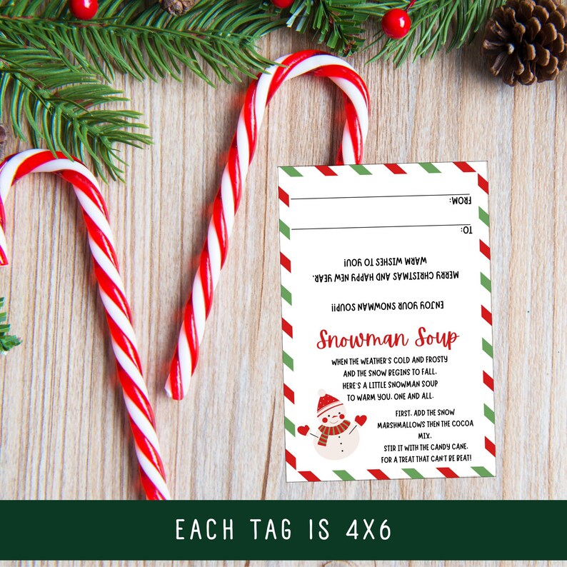 Snowman Soup, Snowman Soup Printable, Snowman Soup Gift Tag, Snowman ...