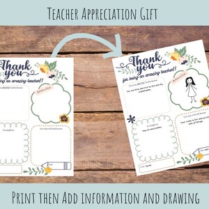Teacher Appreciation Week Printable, Teacher Thank You Card, Teacher ...