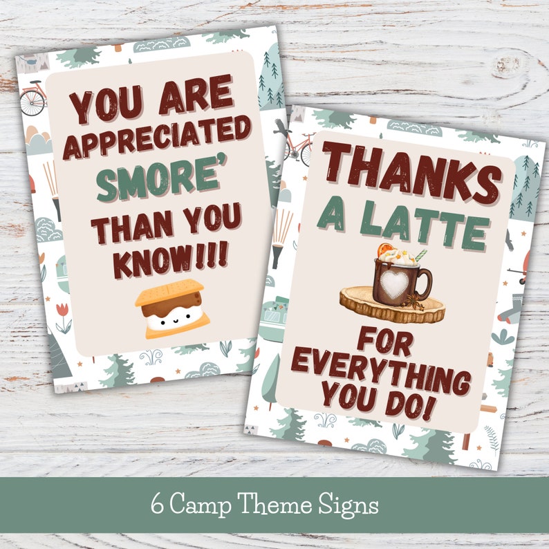 Camping Teachers Appreciation Week Bundle,teacher Appreciation Week ...