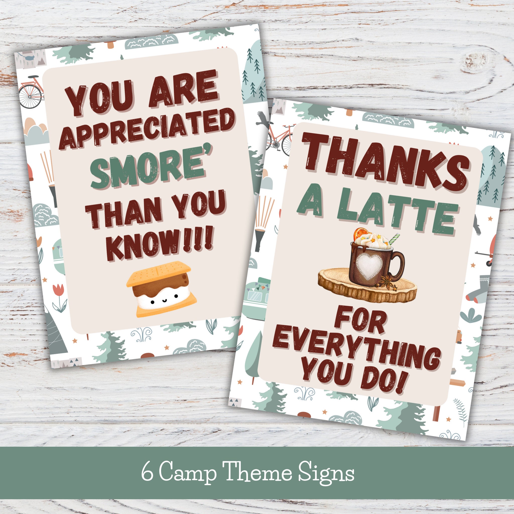 Camping Teachers Appreciation Week Bundle,teacher Appreciation Week ...