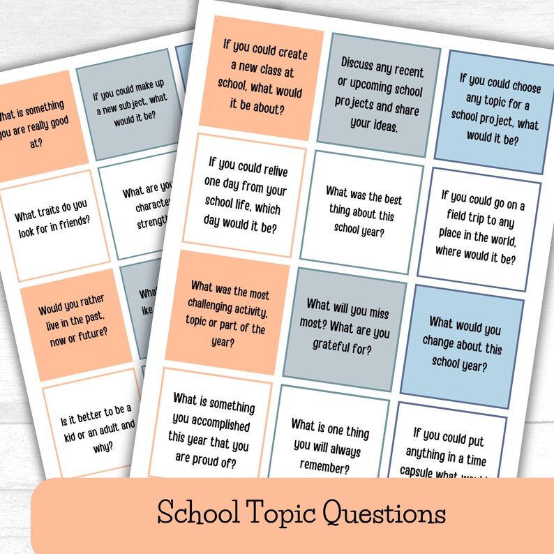 Family Conversation Starter Cards: 250+ Editable Questions (digital ...