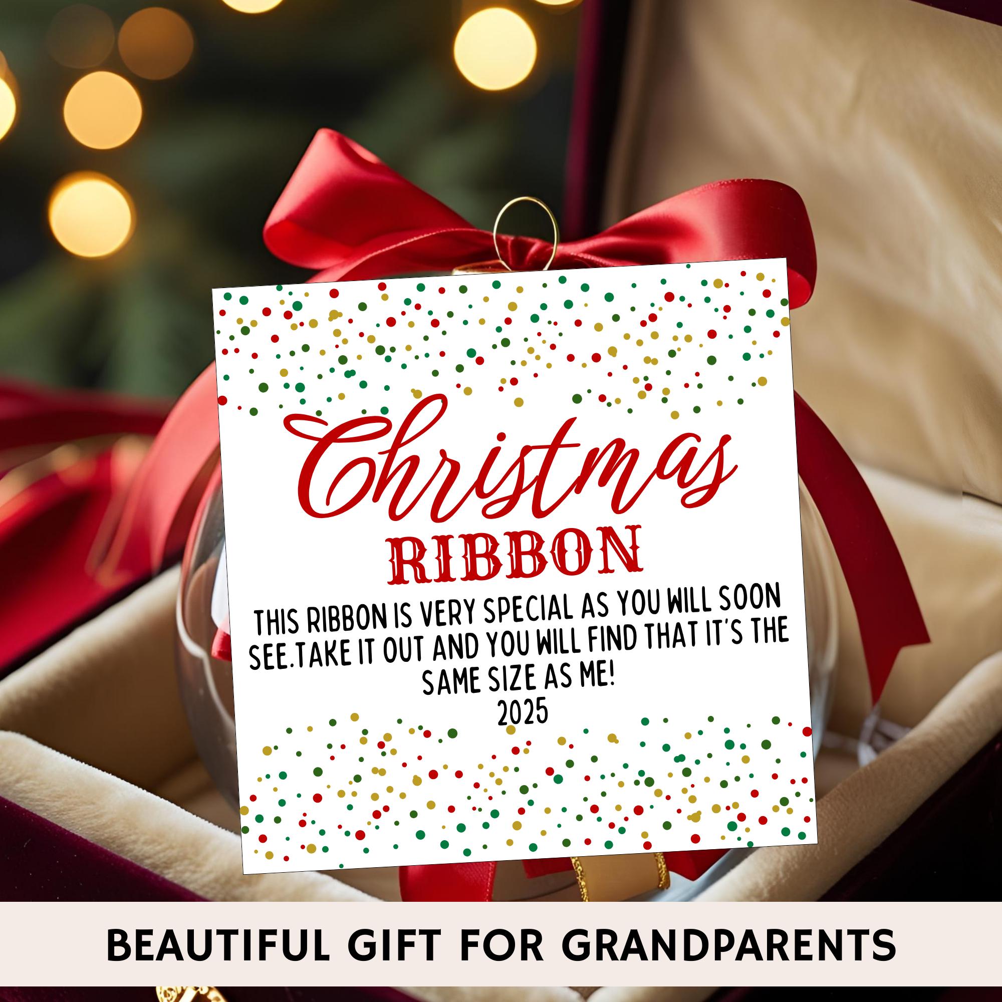 Editable Ribbon Height Christmas Ornament Tag (canva Template) - Etsy