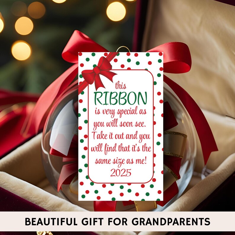 Height Keepsake Ornament Tag: Ribbon Growth Tracker - Etsy