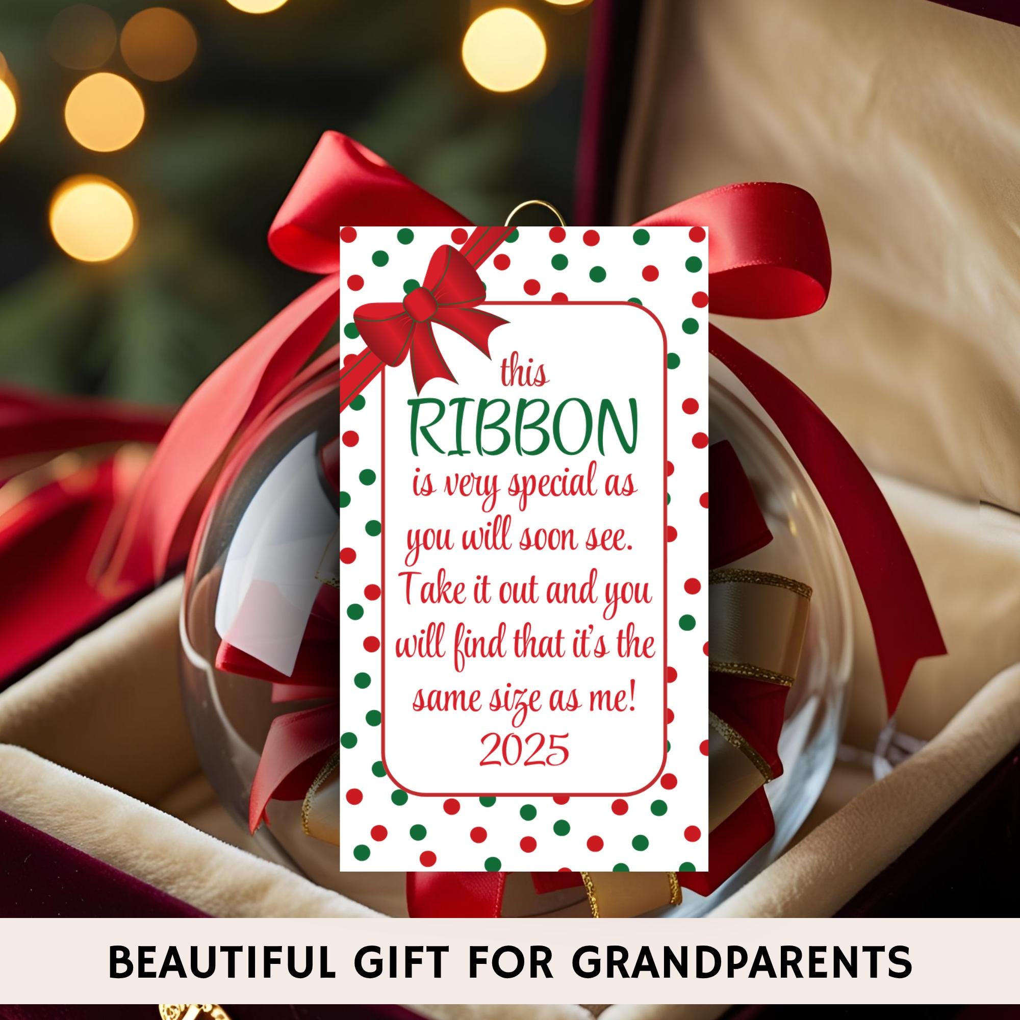 Height Keepsake Ornament Tag: Ribbon Growth Tracker - Etsy