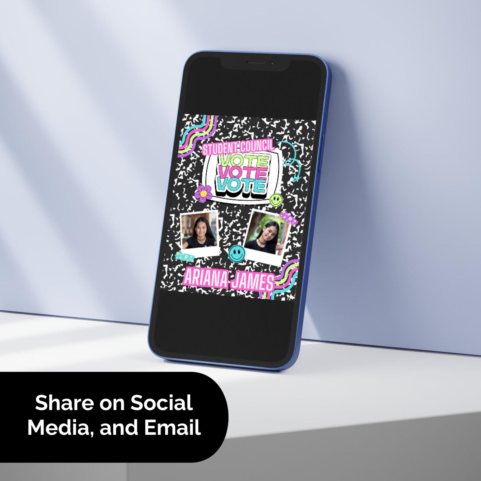 Student Council Voting Flyer Templates: Editable Campaign Poster (canva ...