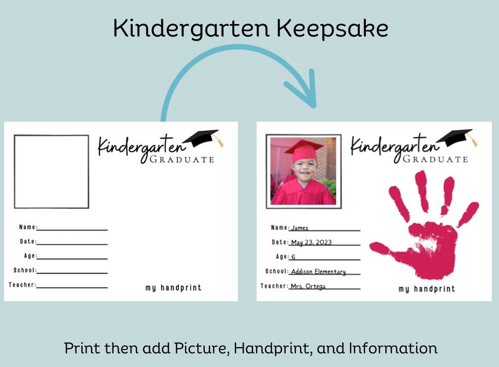 Kindergarten Graduation Keepsake Printable, Graduation Keepsake ...