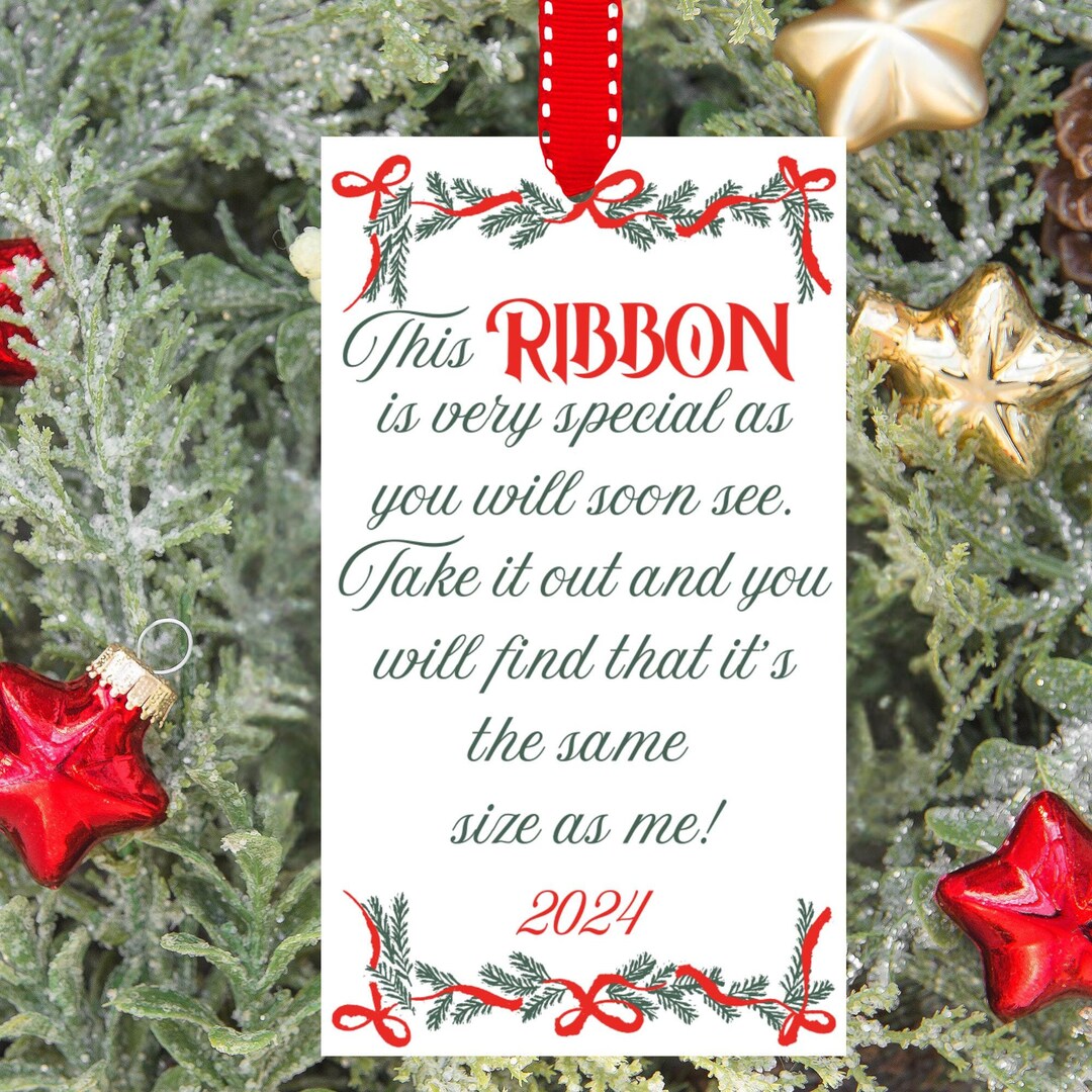 Ribbon, Tag, Same Size as Me, Ribbon Ornament, Height Ornament Tag ...