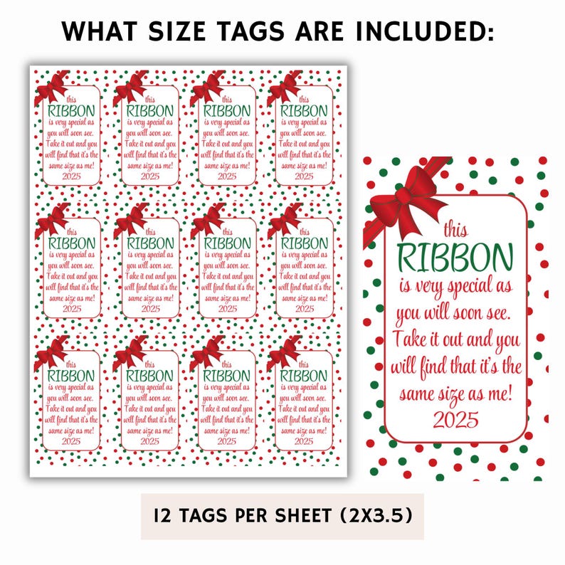 Height Keepsake Ornament Tag: Ribbon Growth Tracker - Etsy