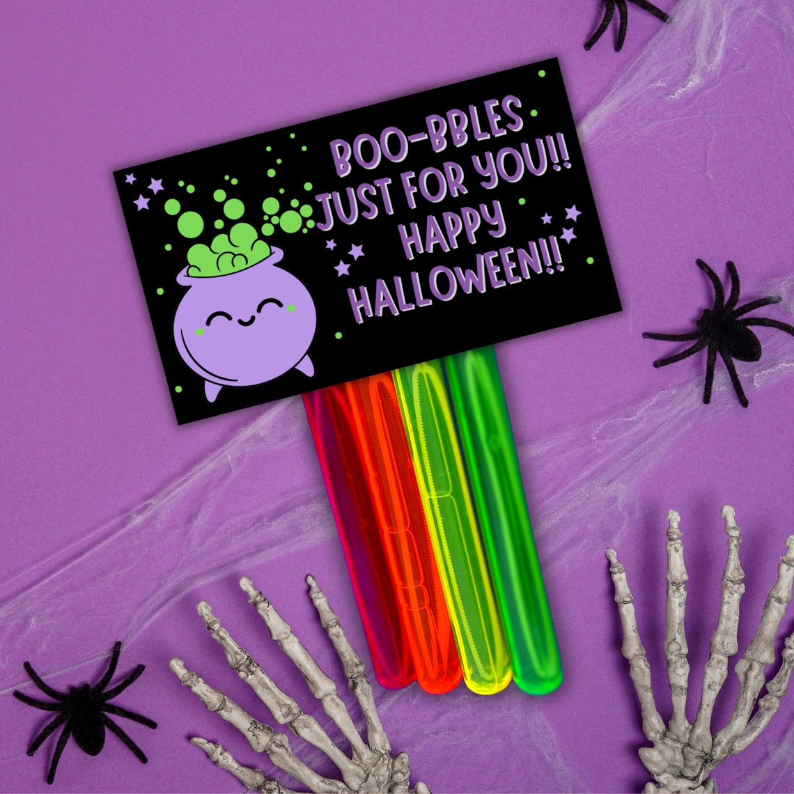 Editable Halloween Bubble Gift Tags: Class Party Favors (digital ...