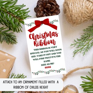 Ribbon Height Ornament Tag: Keepsake Christmas Craft (digital Download ...