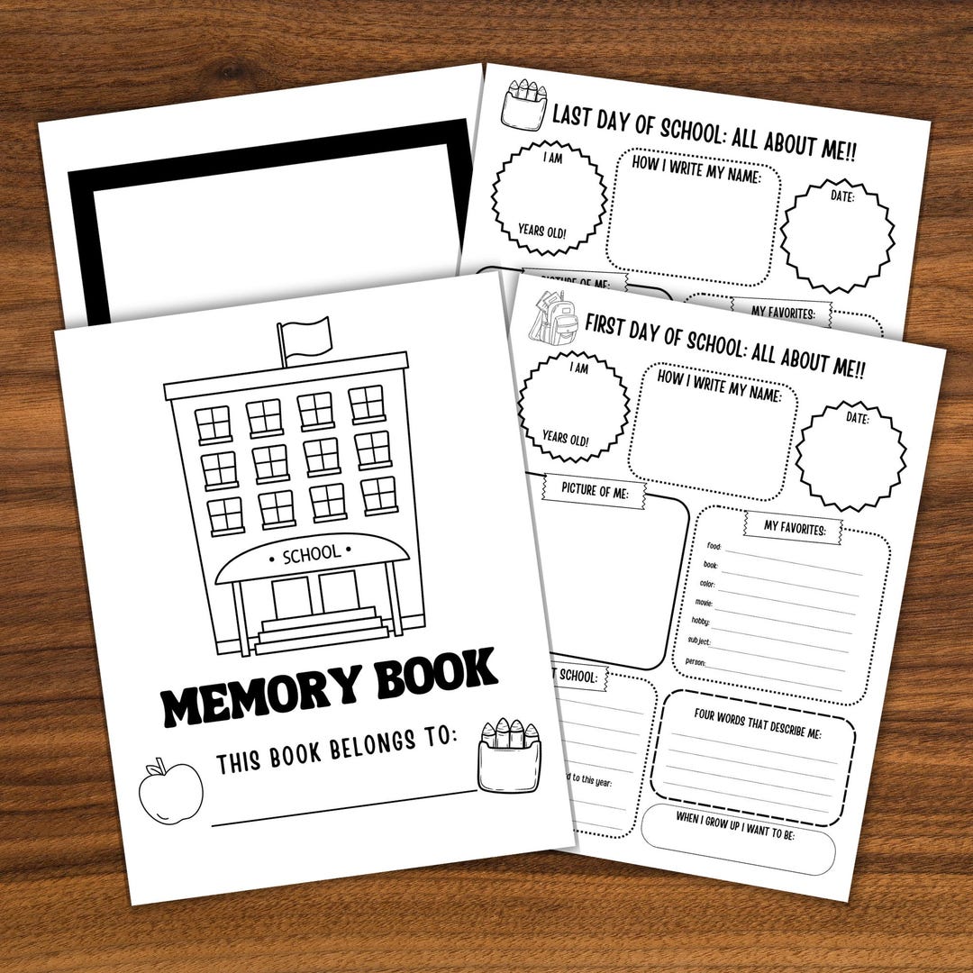 Grade School Keepsake, School Keepsake,memory Book PDF, School ...