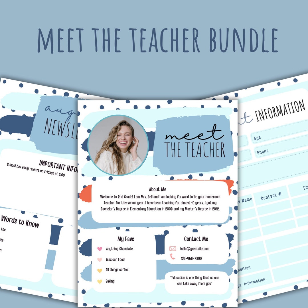 Meet the Teacher Template Bundle: Editable Back to School Flyer ...