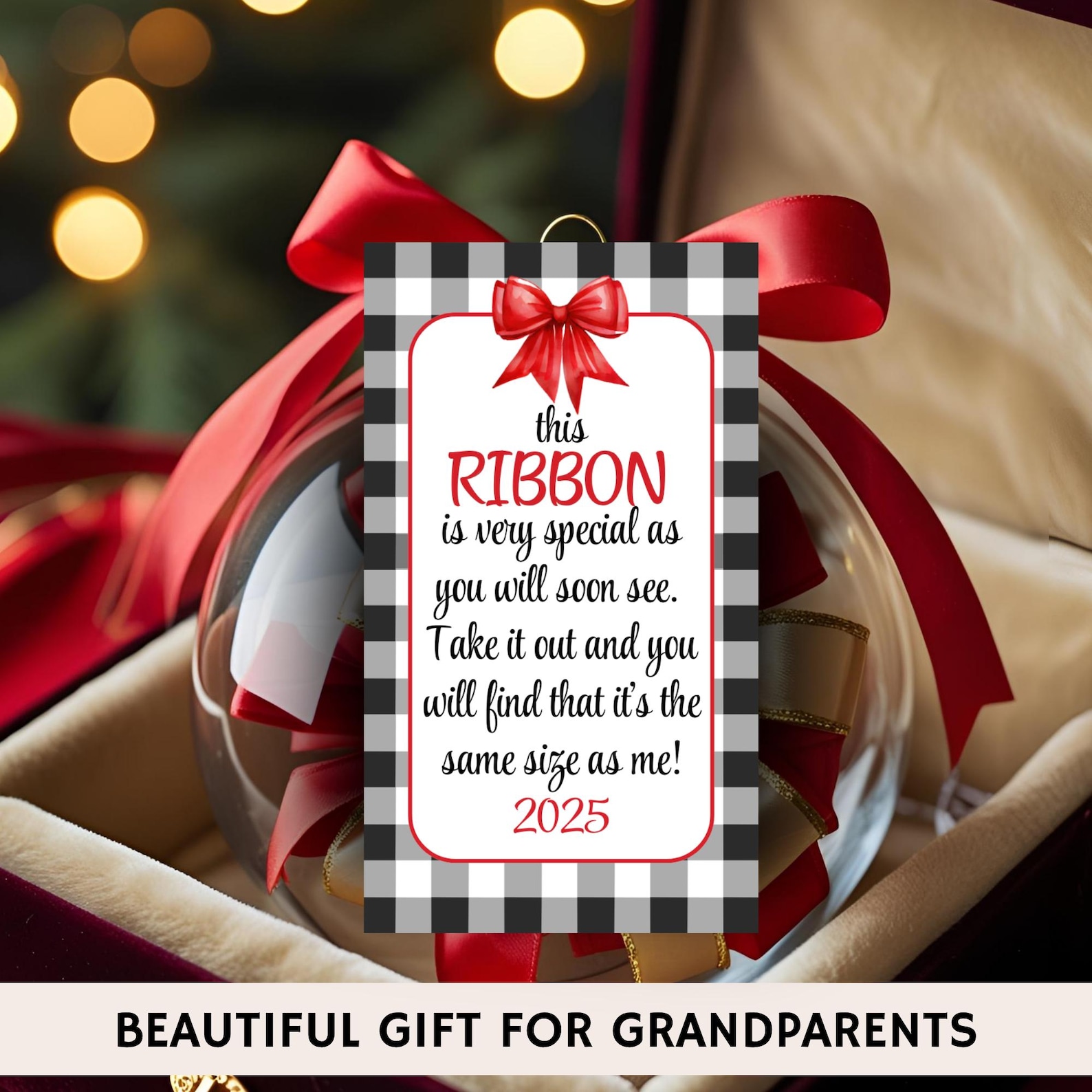 Height Keepsake Ornament Tag: Ribbon Growth Tracker - Etsy