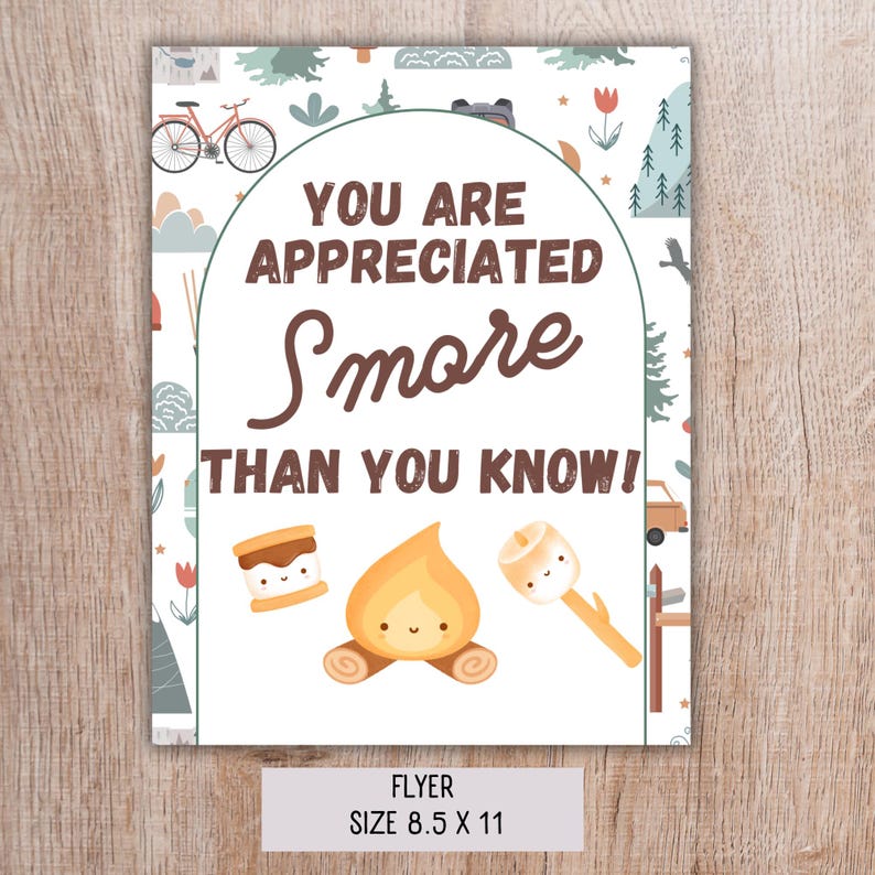 Camping Theme Teacher Appreciation Signs Bundle (PDF) - Etsy