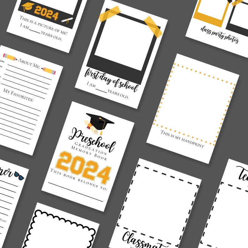 Preschool Graduation Memory Book, Preschool Graduation, Memory Book ...