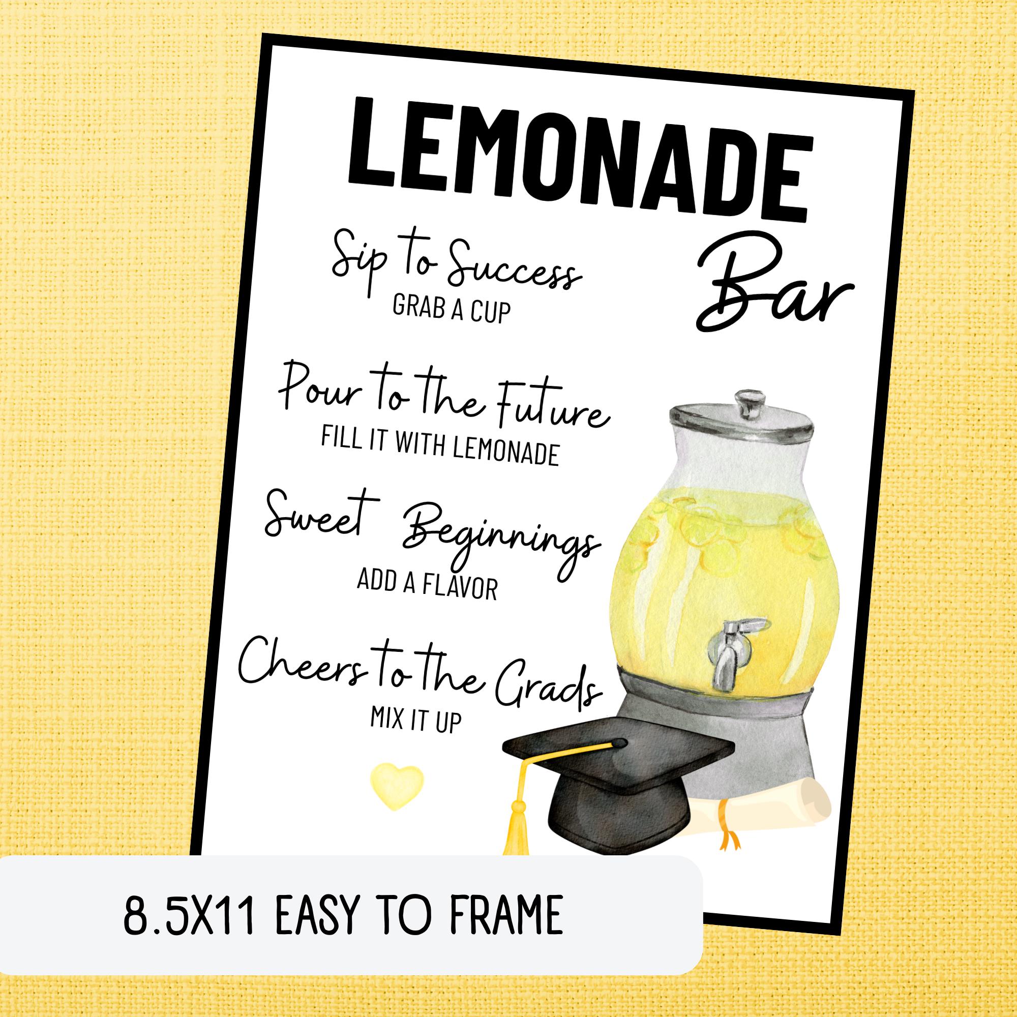 Graduation Lemonade Bar,non-alcoholic Drinks, Lemonade Bar, Lemonade ...