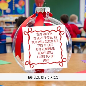 Ribbon Height Ornament Tag, Keepsake Gift (printable) - Etsy