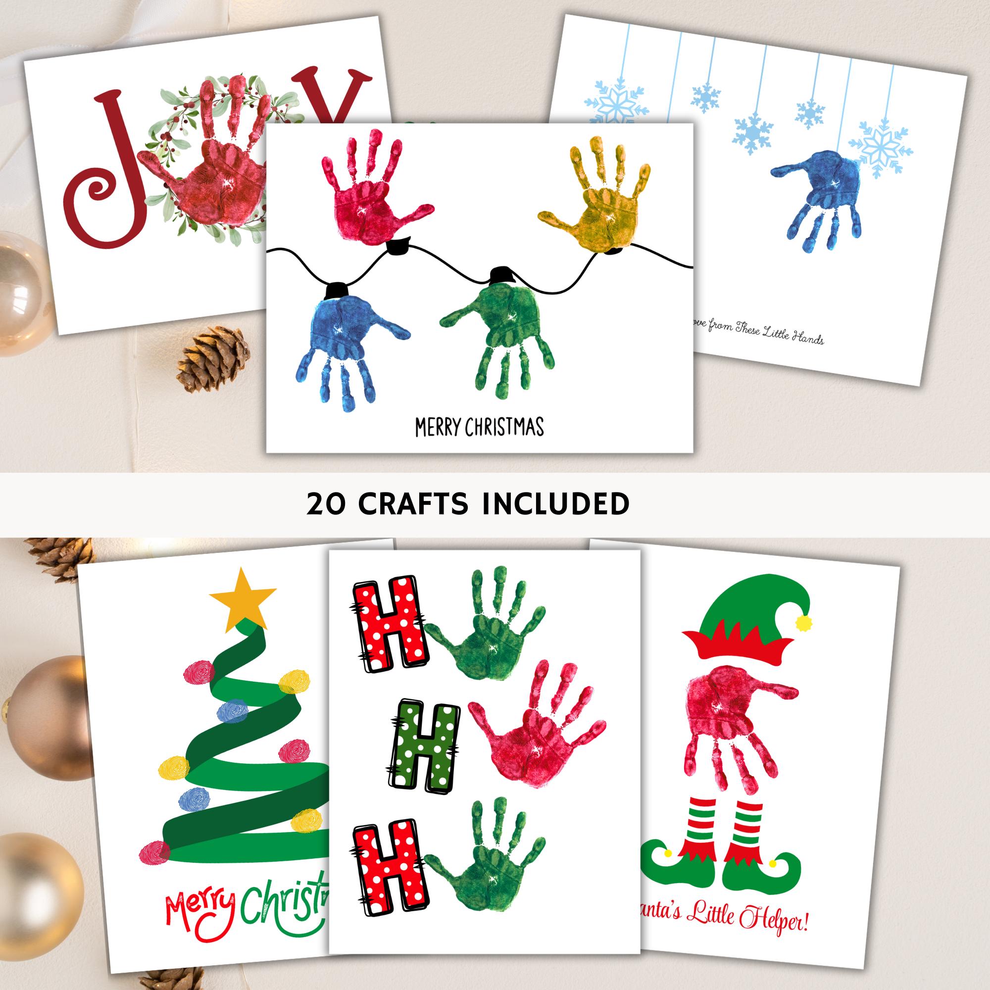 Christmas Handprint Crafts: Holiday Keepsake Templates (PDF Download ...