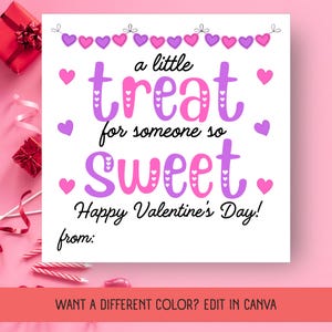 Valentine Gift Tags: Sweet Classroom Favors (printable) - Etsy