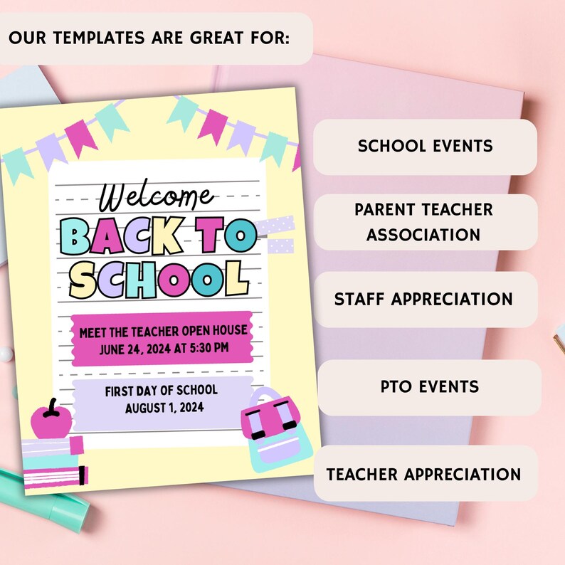 Editable PTA Flyer Templates: School Event Fundraiser, Canva (8.5x11 ...