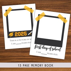 Preschool Graduation Memory Book: Handprint Art Keepsake (digital ...