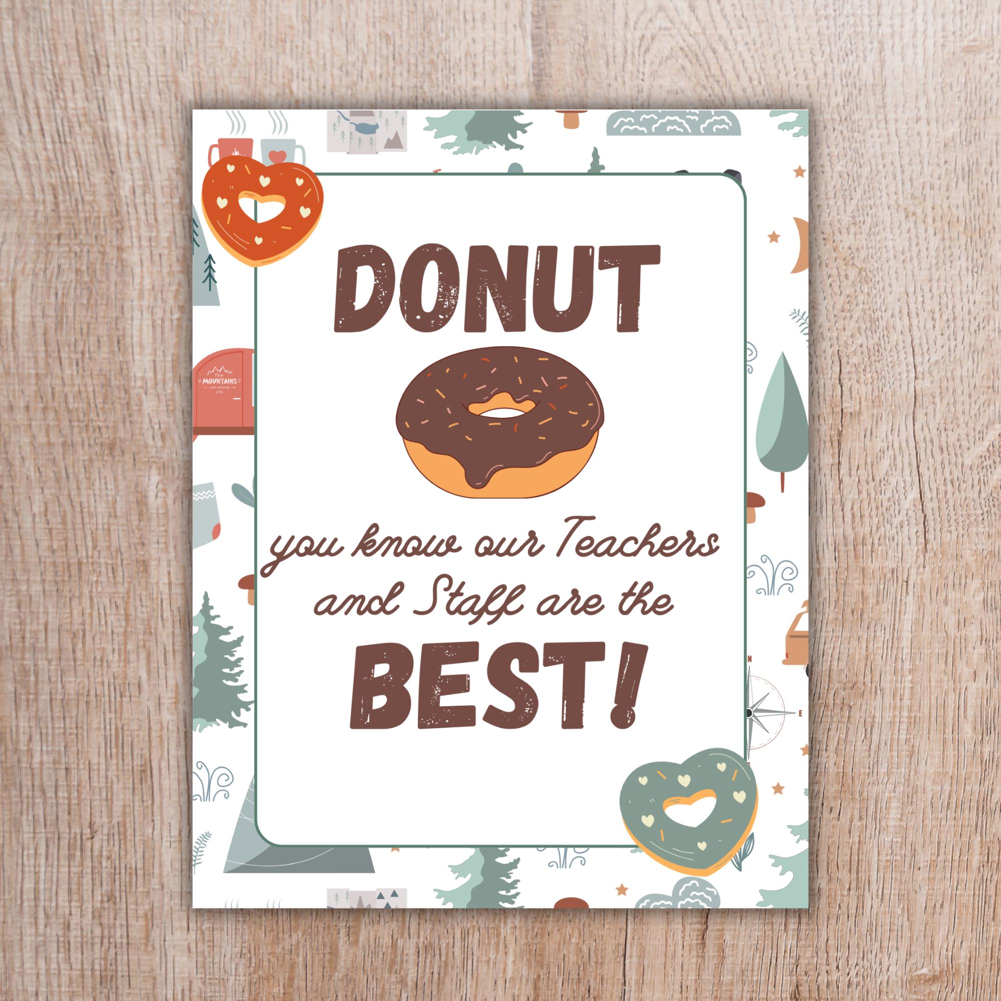 Camping Theme Teacher Appreciation Signs Bundle (PDF) - Etsy