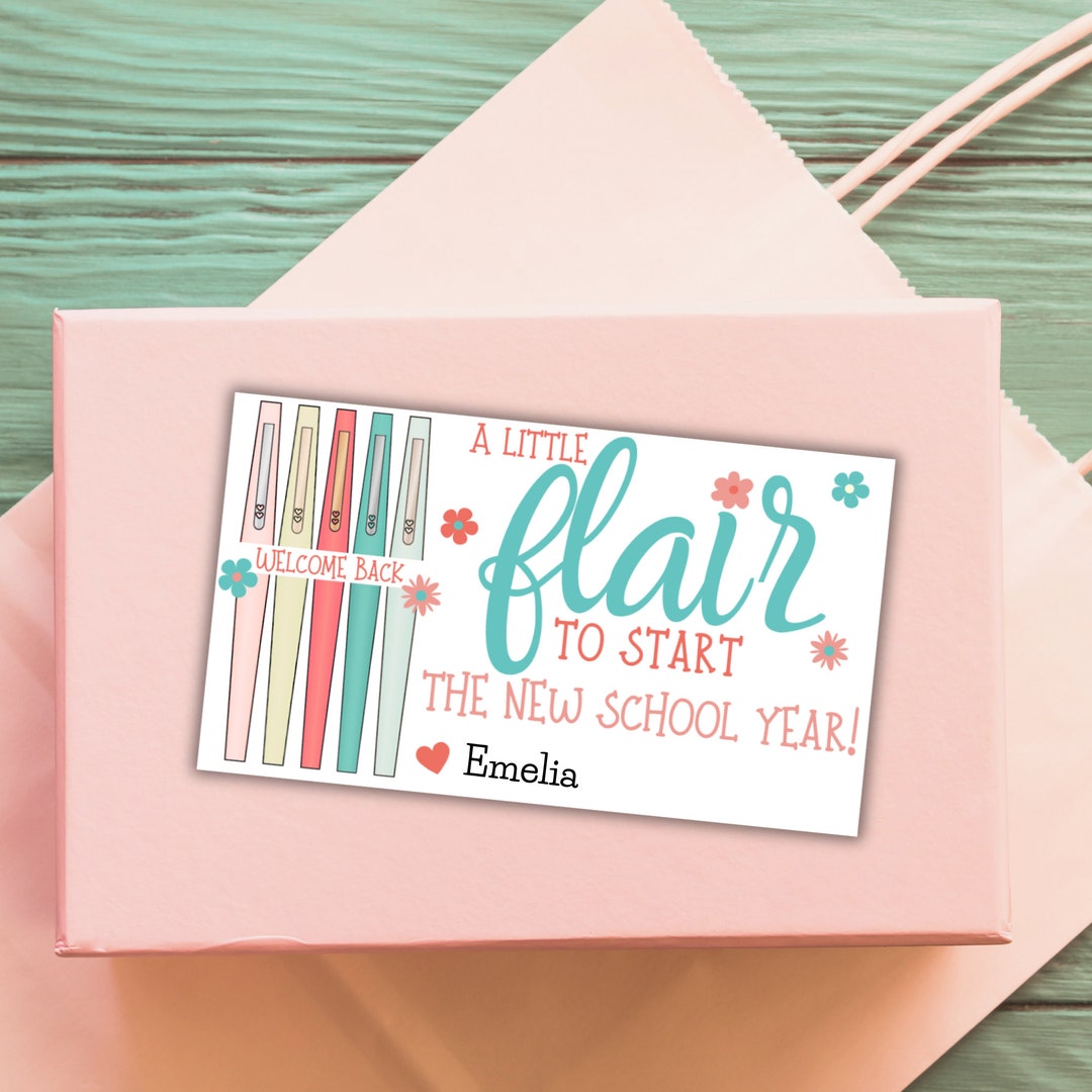Editable Teacher Gift Tag, Flair Pen Design (instant Download) - Etsy