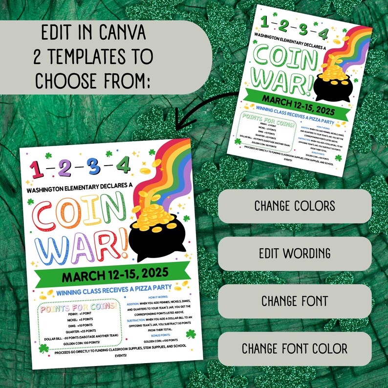 Penny War Flyer: School Fundraiser, Charity Event (printable) - Etsy