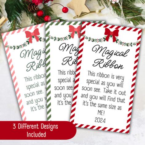 Height Keepsake Ornament Tag: Ribbon Growth Tracker (digital Download ...