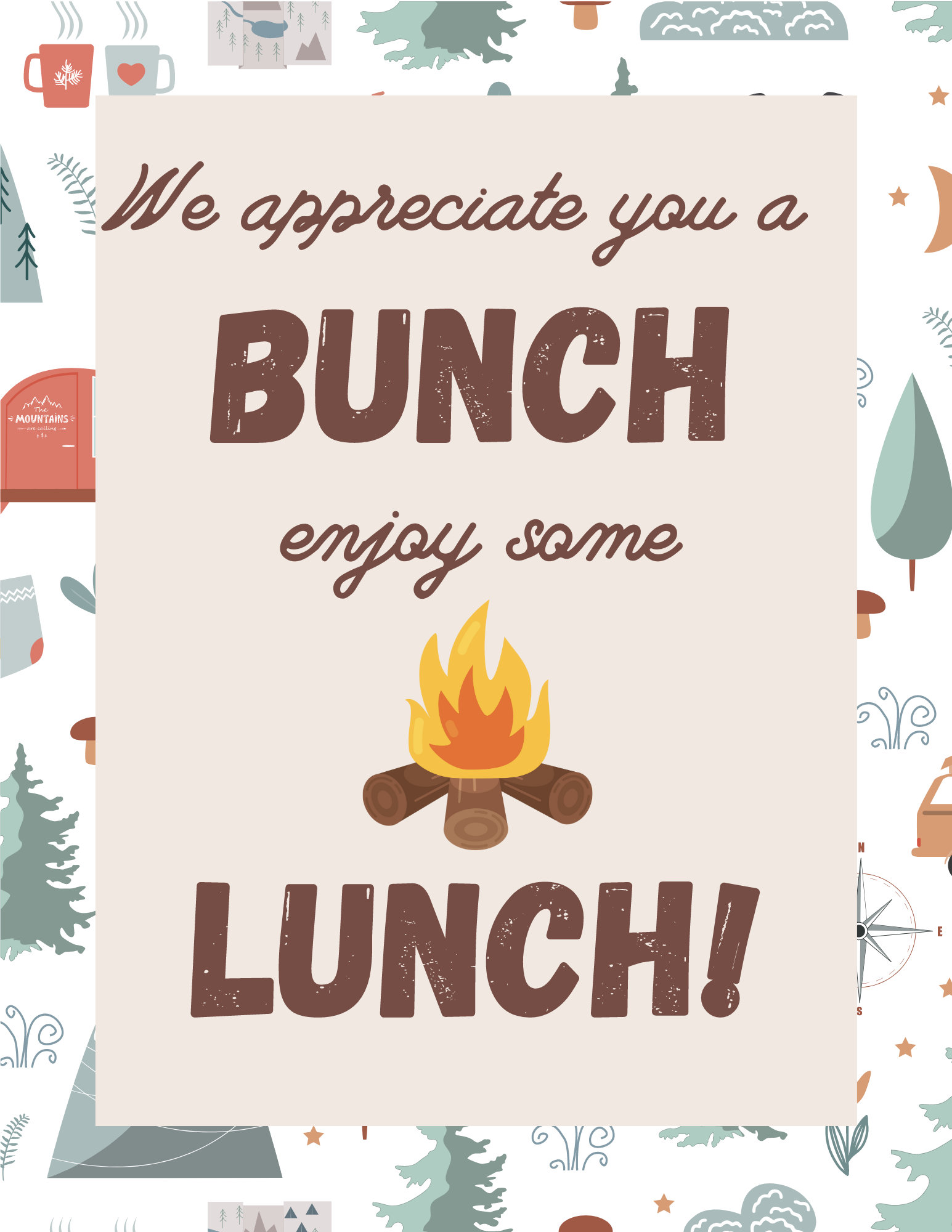 Teachers Appreciation Week Bundle, Teacher Appreciation Week, Camping ...