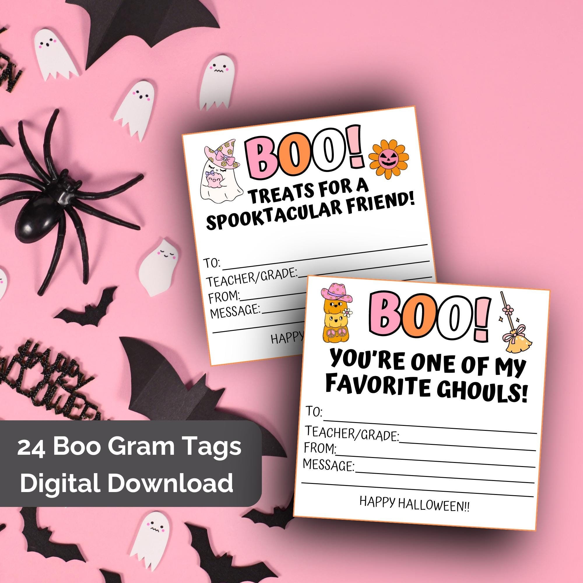 Halloween Boo Gram Tags: Spooktacular Treats (digital Download) - Etsy