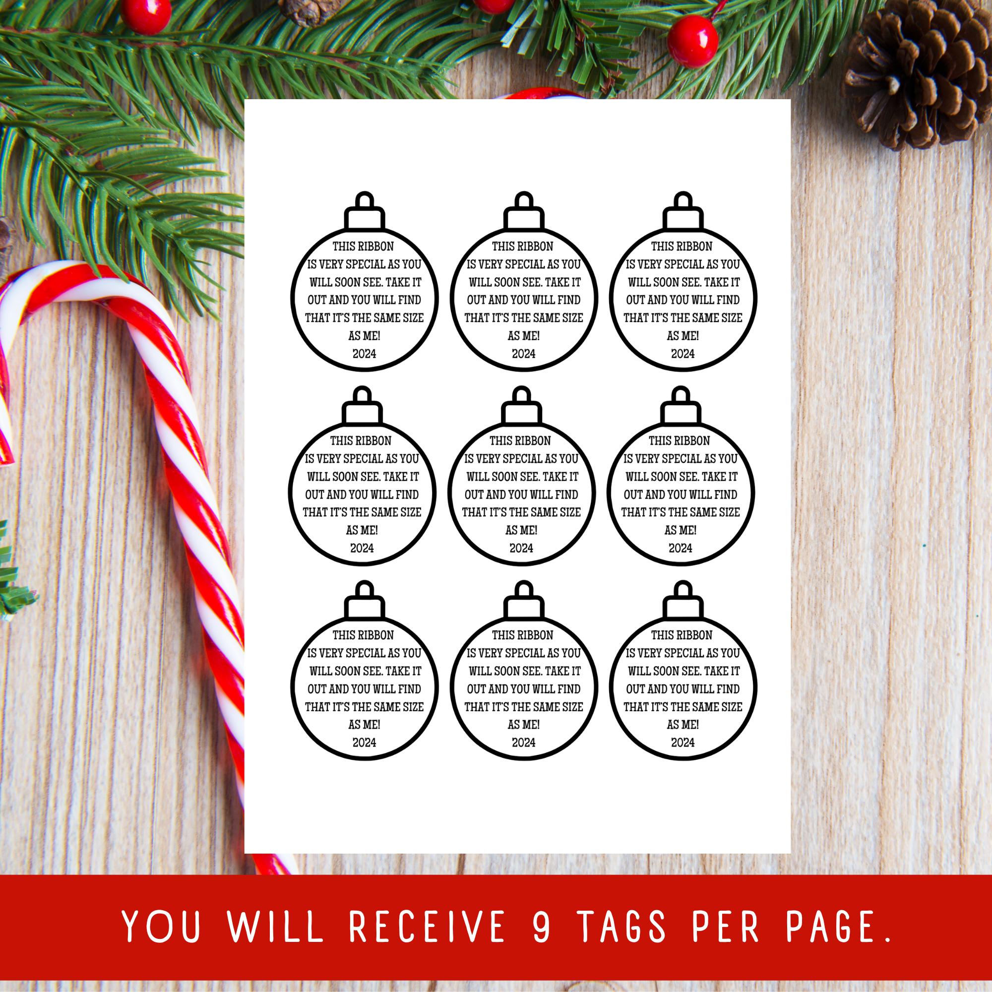 Ribbon Height Tag,same Size as Me,ribbon Ornament, Height Ornament Tag ...