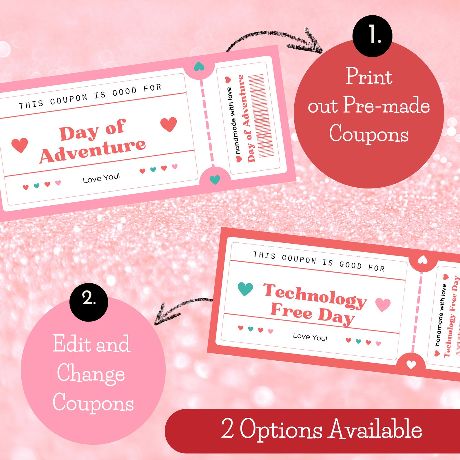 Editable Kids Valentine's Day Coupons: Printable Love Coupon Book ...