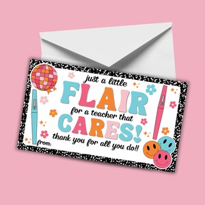 Flair Pen Tag, Teacher Gift Tag, Flair Pen Gift Tag, Flair, Flair Pen ...