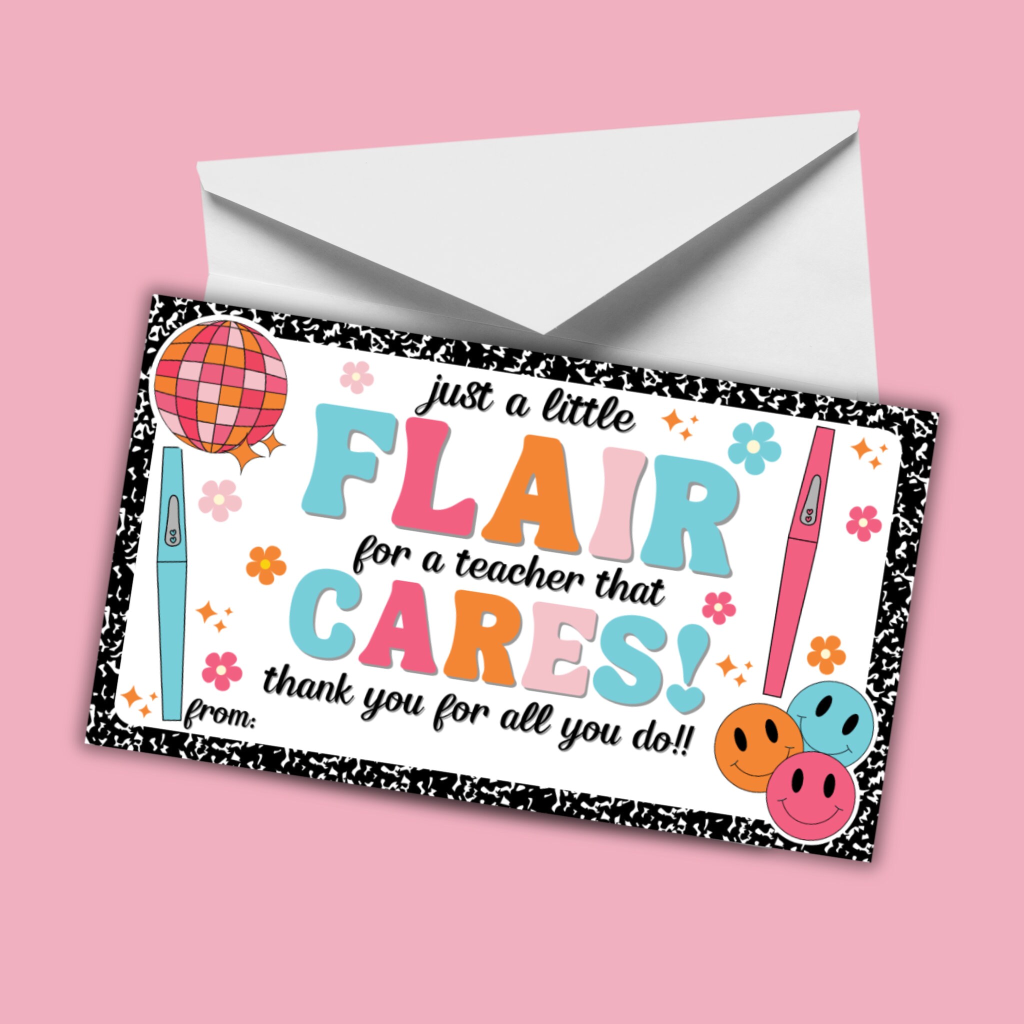 Flair Pen Tag, Teacher Gift Tag, Flair Pen Gift Tag, Flair, Flair Pen ...