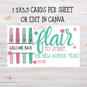 Back to School Teacher Gift Tag, Thank You Teacher Tag, First Day of ...